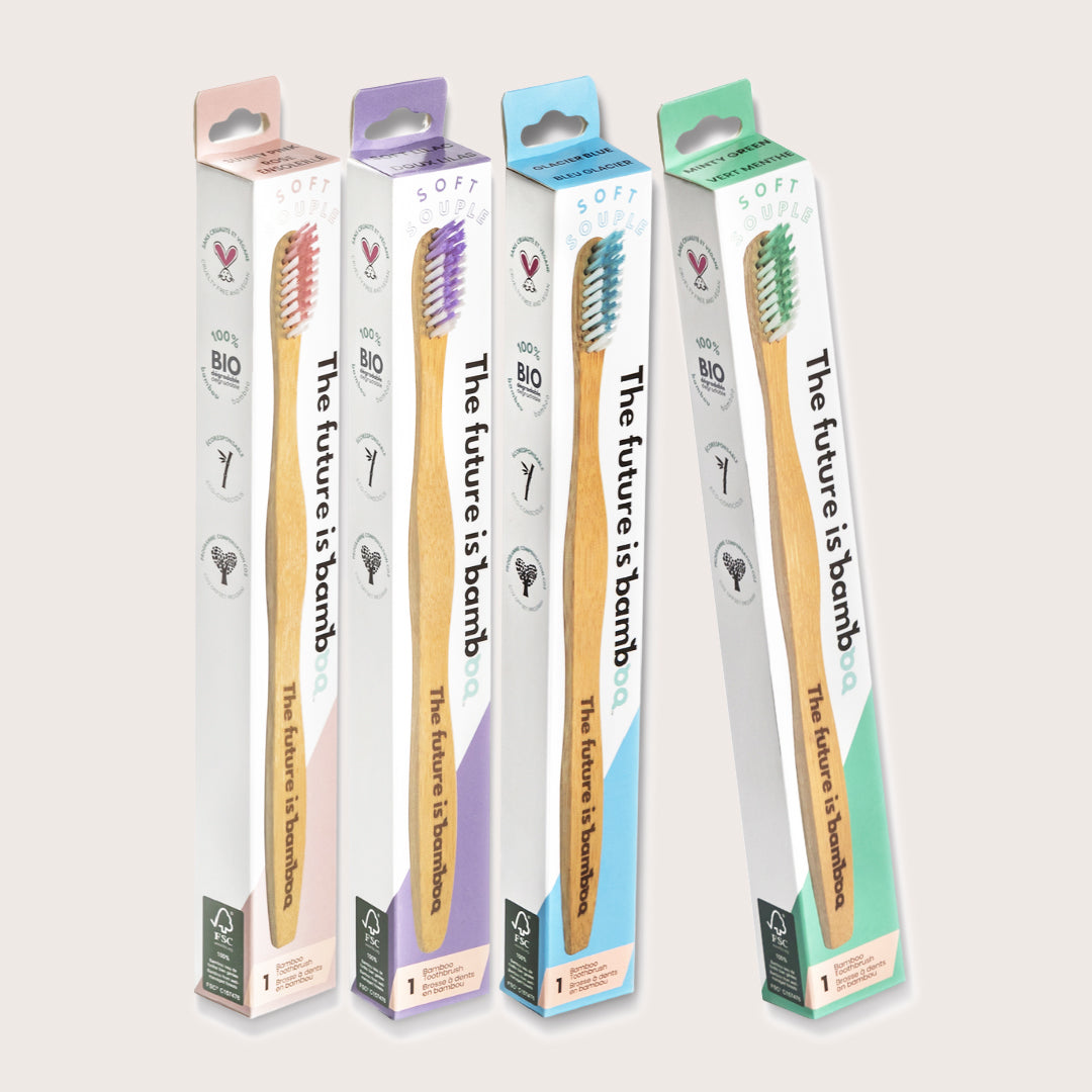 Adult Soft Bamboo Toothbrushes - Natural – TANIT